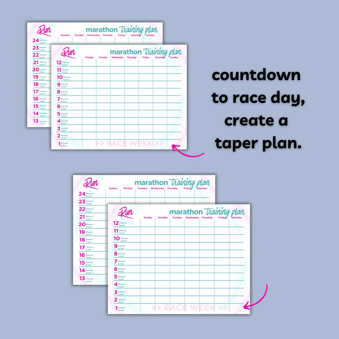 24 Week Marathon Training Plan Template, 6 Month Marathon Plan ...