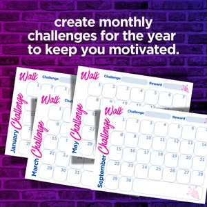 30 Day Walking Challenge Template, Walking Log Template, Indoor Walking ...