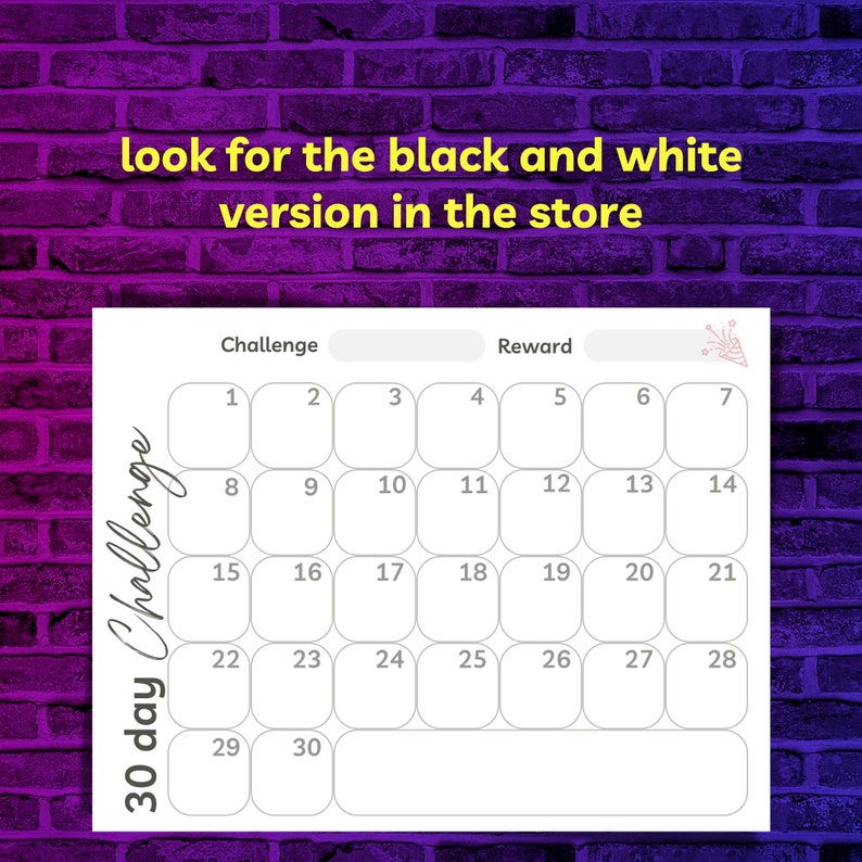 30-day Fitness Challenge Template, 30-day Workout Tracker, Fitness Challenge Calendar, Workout ...