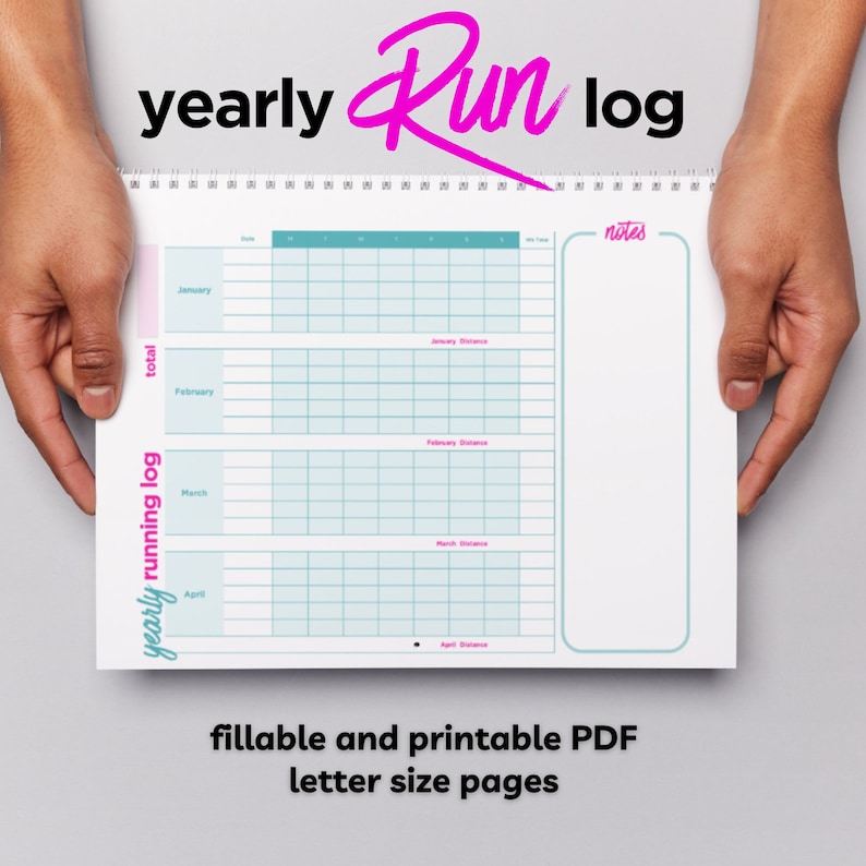 Running Record Sheet, Yearly Run Log, Monthy Running Log, Running Log ...