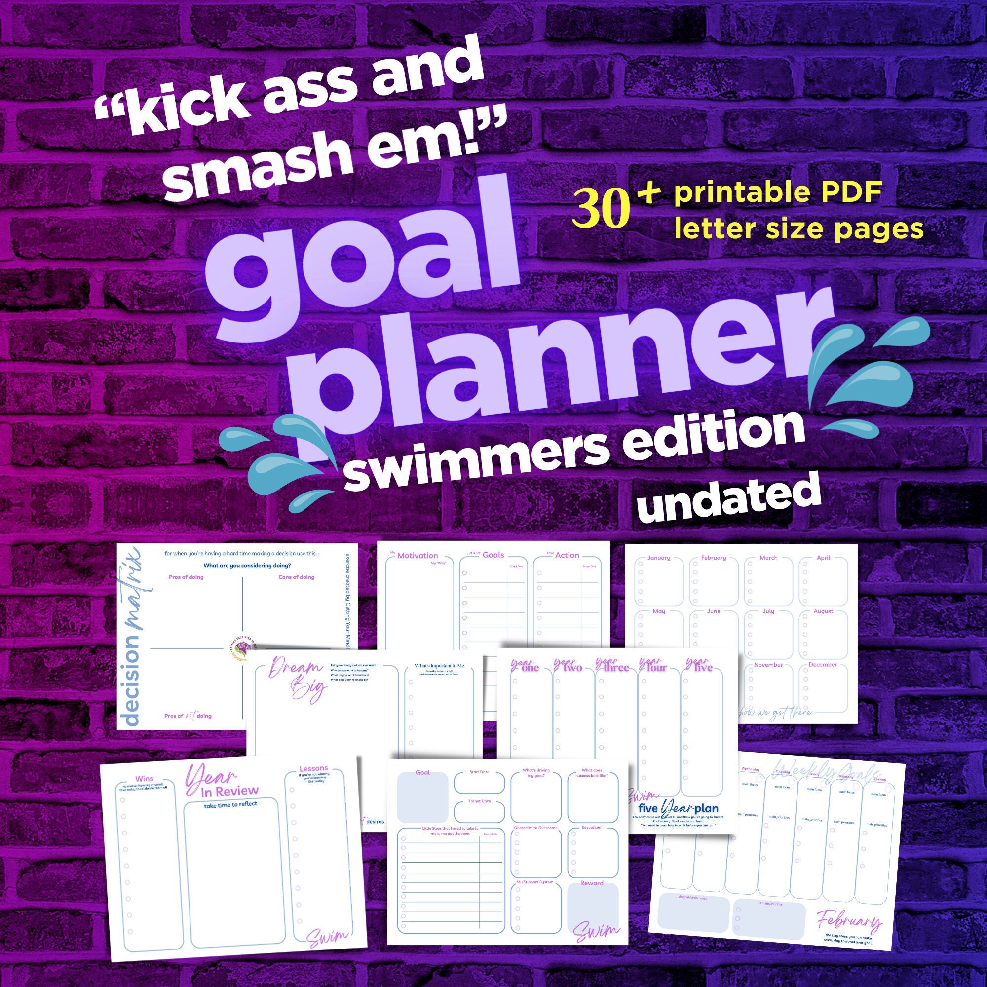Goal Planning for Swimmers, Beginner to Competitive, Swimmers Goal ...