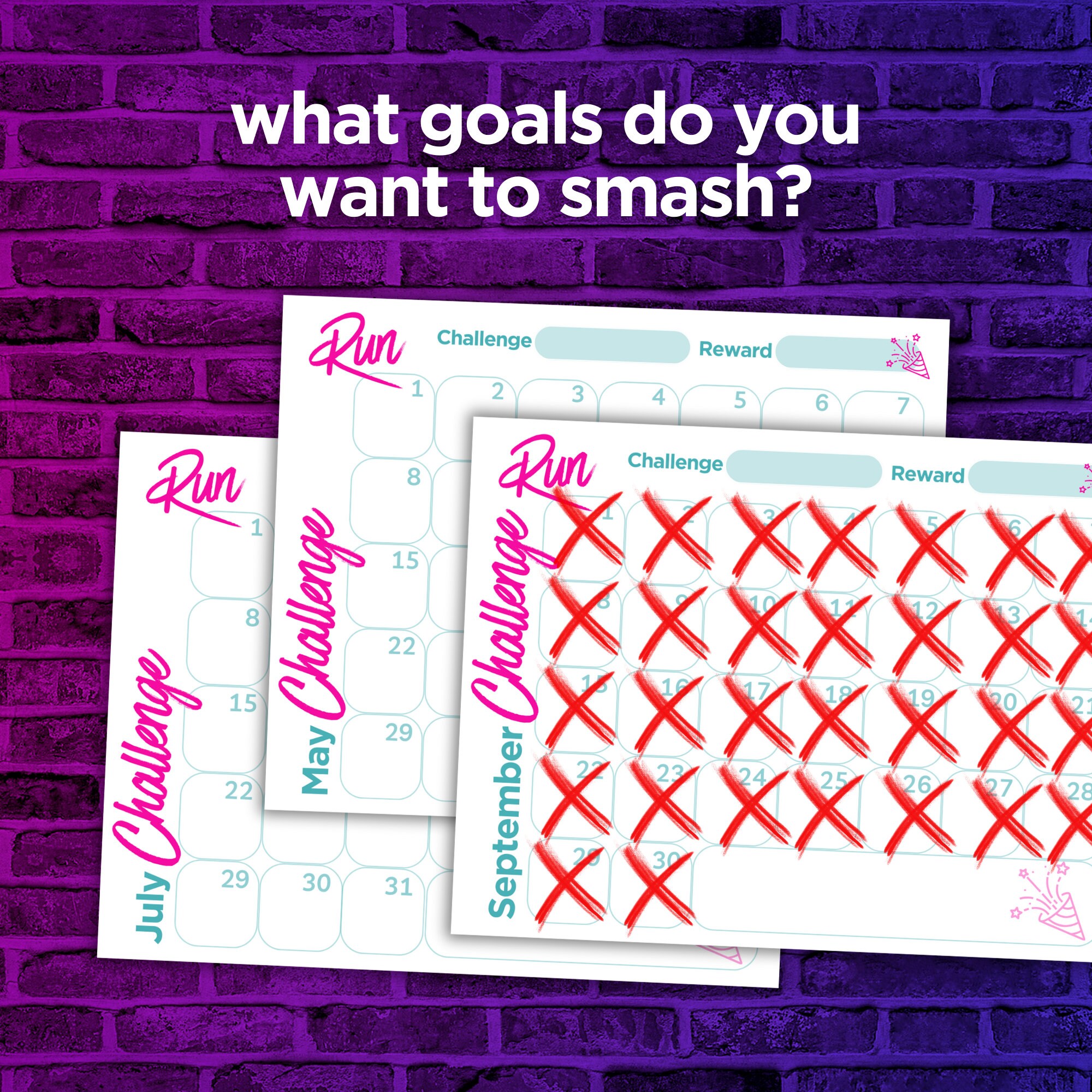 DIY Monthly Run Challenges, 30 Day Run Challenge, Running ...