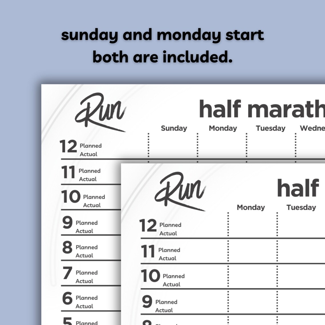 12 Week Half Marathon, Training Plan Template, Train Half Marathon ...