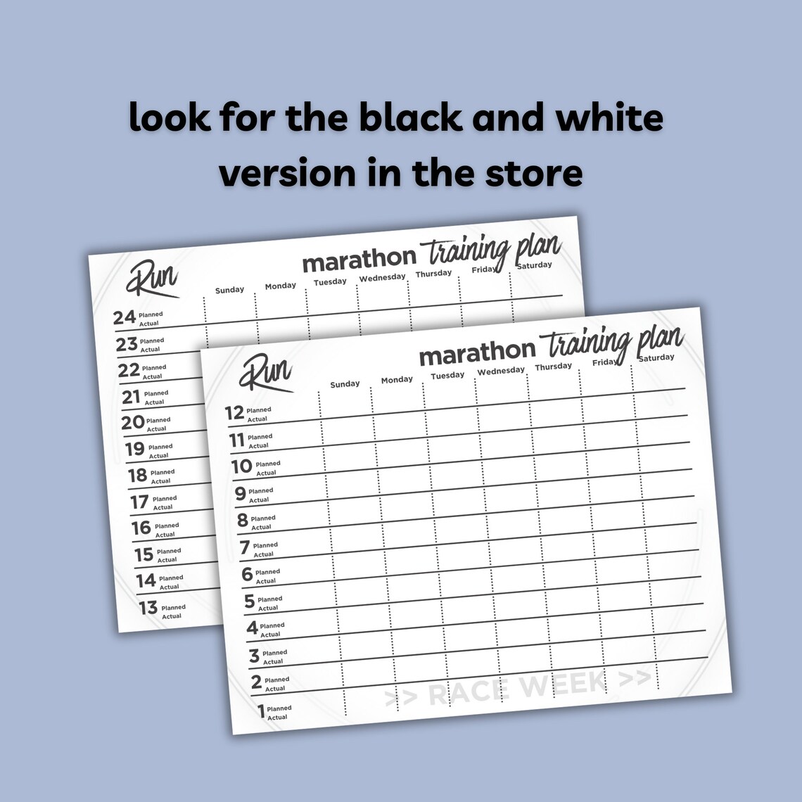 24 Week Marathon Training Plan Template, 6 Month Marathon Plan ...