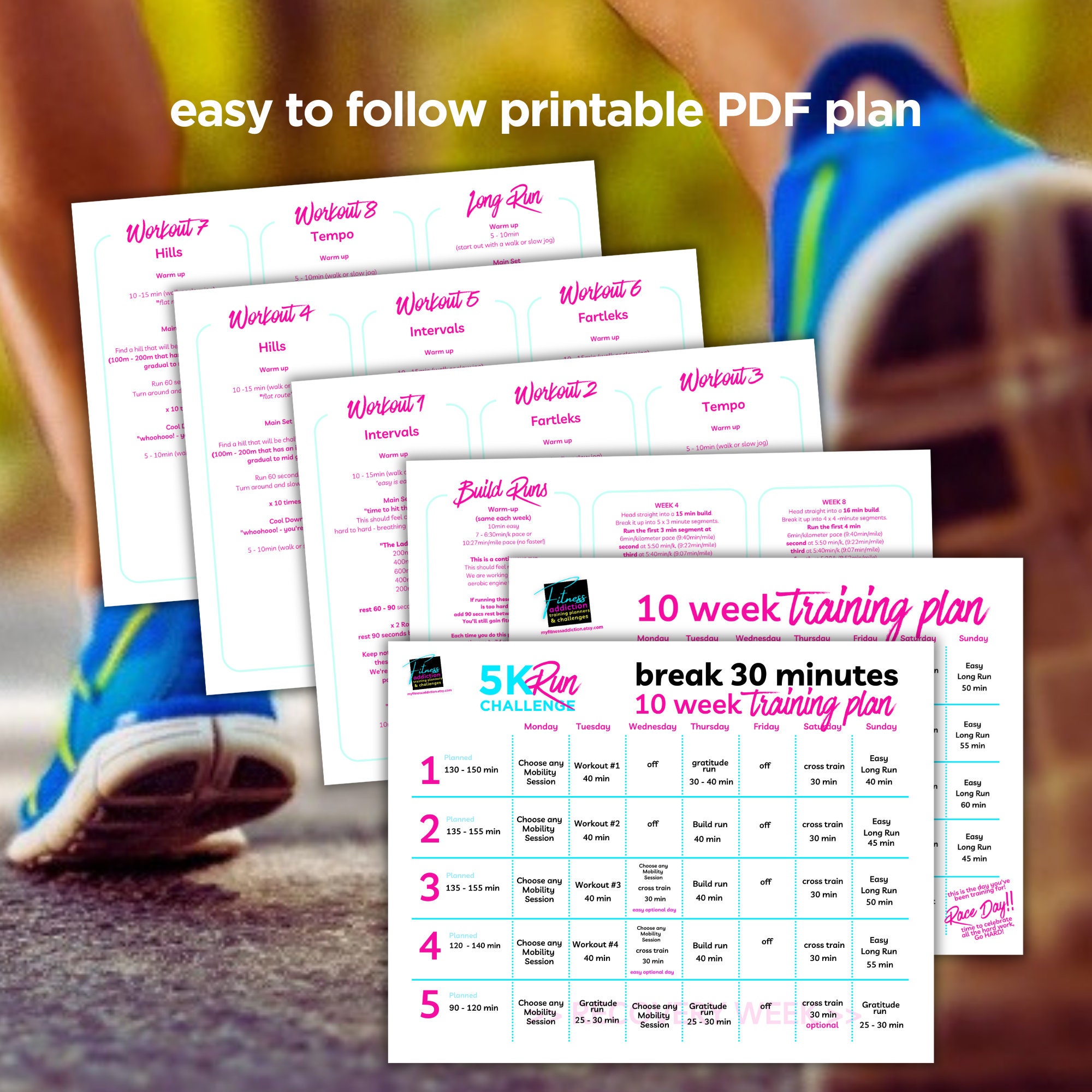 Break 30 Minute 5k, 10 Week Training Plan, 3 Runs a Week, Hit a 5K PR ...