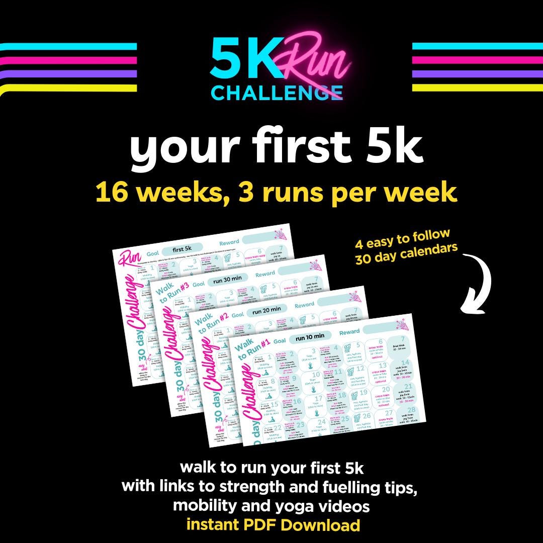 16-week 5K Run Plan, Couch to 5K, 5K Training, First 5k Run, 30-day Run ...