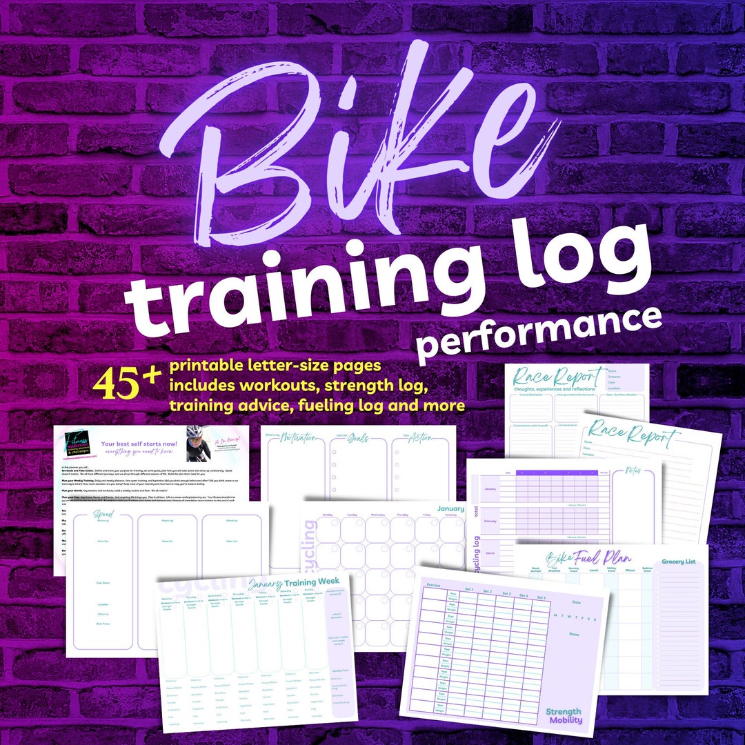 Competitive Cycling Printable Planner, Cycling Log, Performance ...