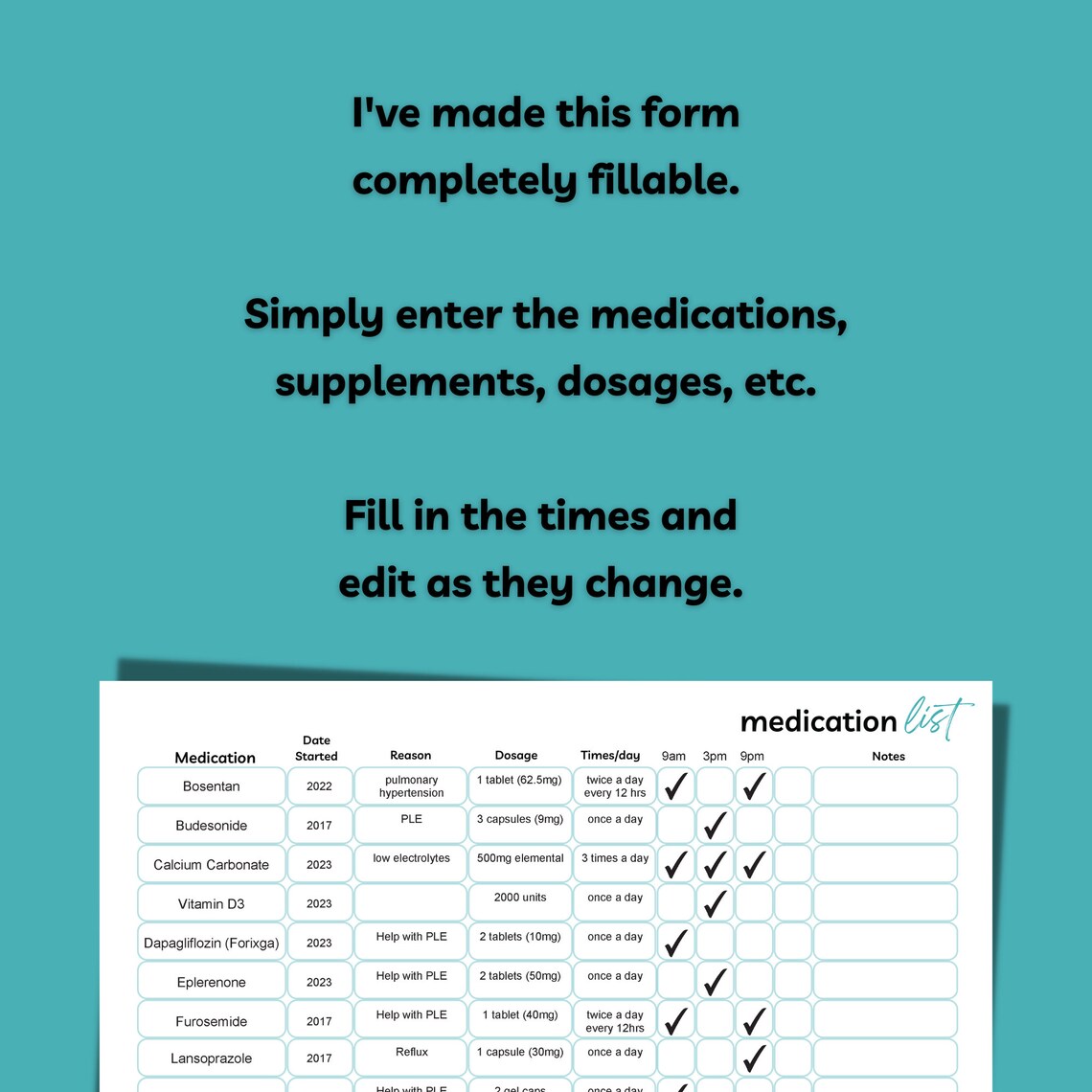 Organize and Track Your Medication Routine With Our Daily Medication ...