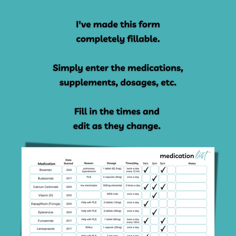 Organize and Track Your Medication Routine With Our Daily Medication ...