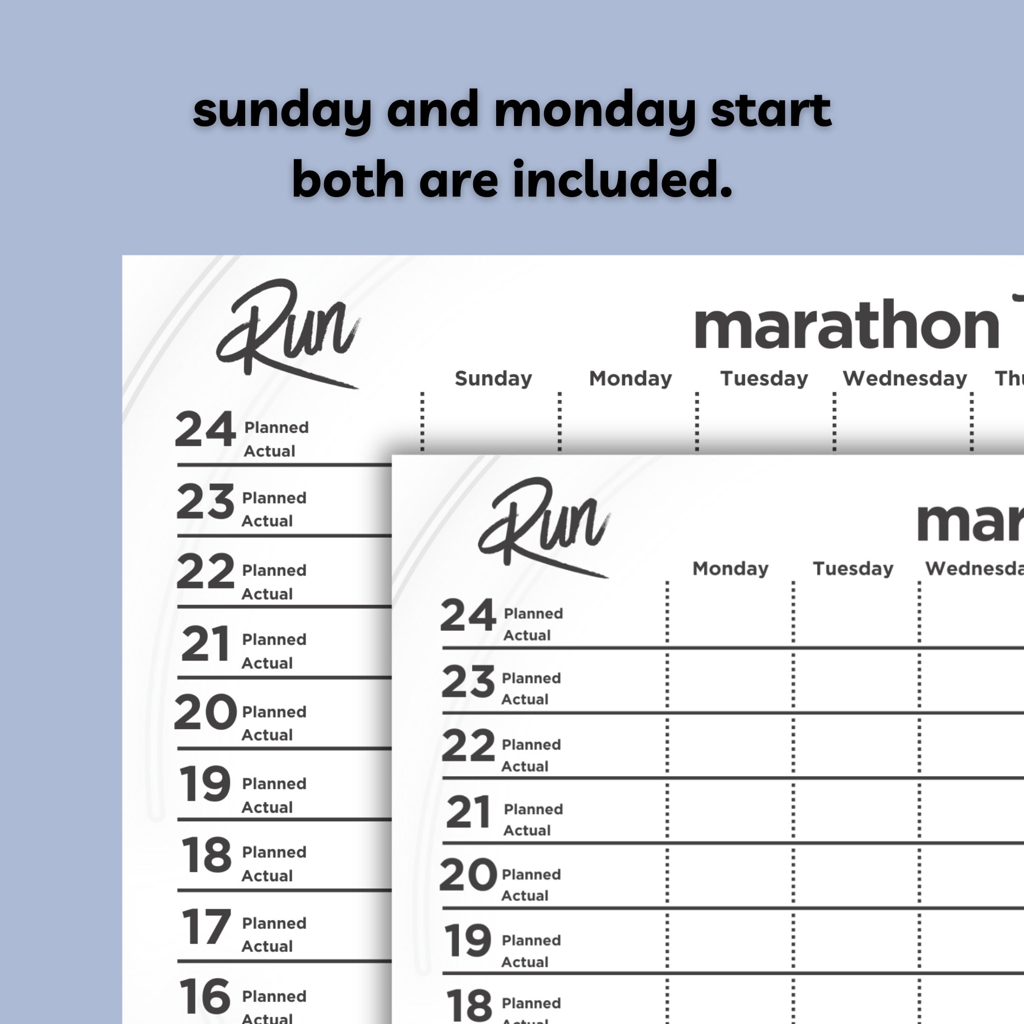 24 Week Marathon Training Plan Template, 6 Month Marathon Plan ...