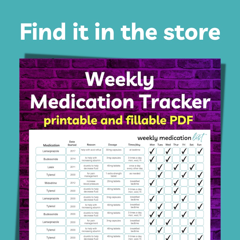 Organize and Track Your Medication Routine With Our Daily Medication ...