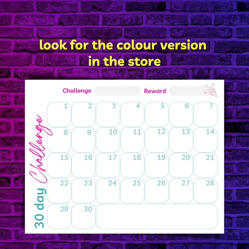 30 Day Fitness Challenge Template, Workout Tracker, Habit Tracker ...