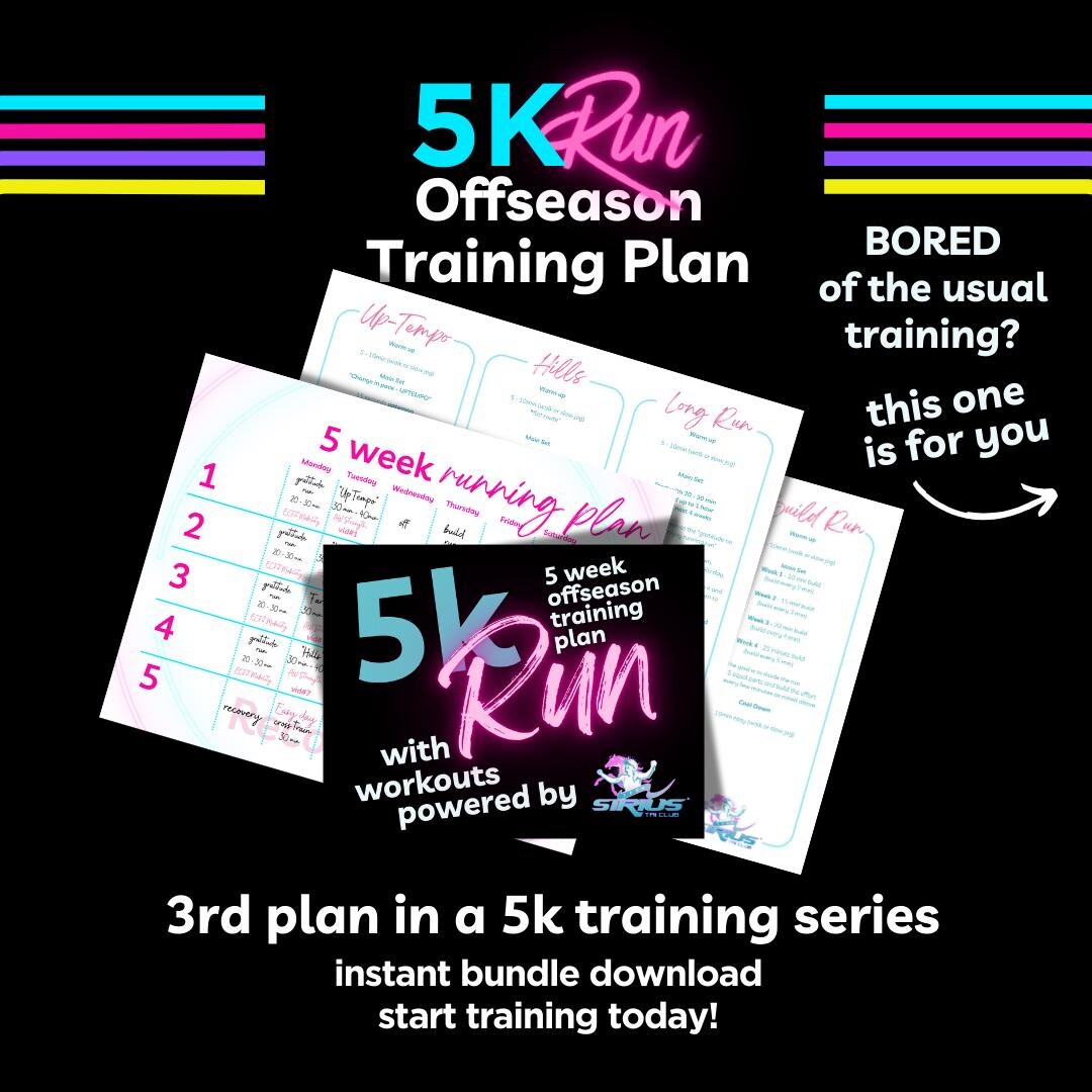 5K Run Training Plan, Offseason Maintenance, Team Sirius Workouts (PDF ...