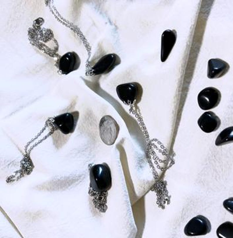 Apache Tear Pendant, Volcanic Obsidian, Legendary Stones, to Comfort ...