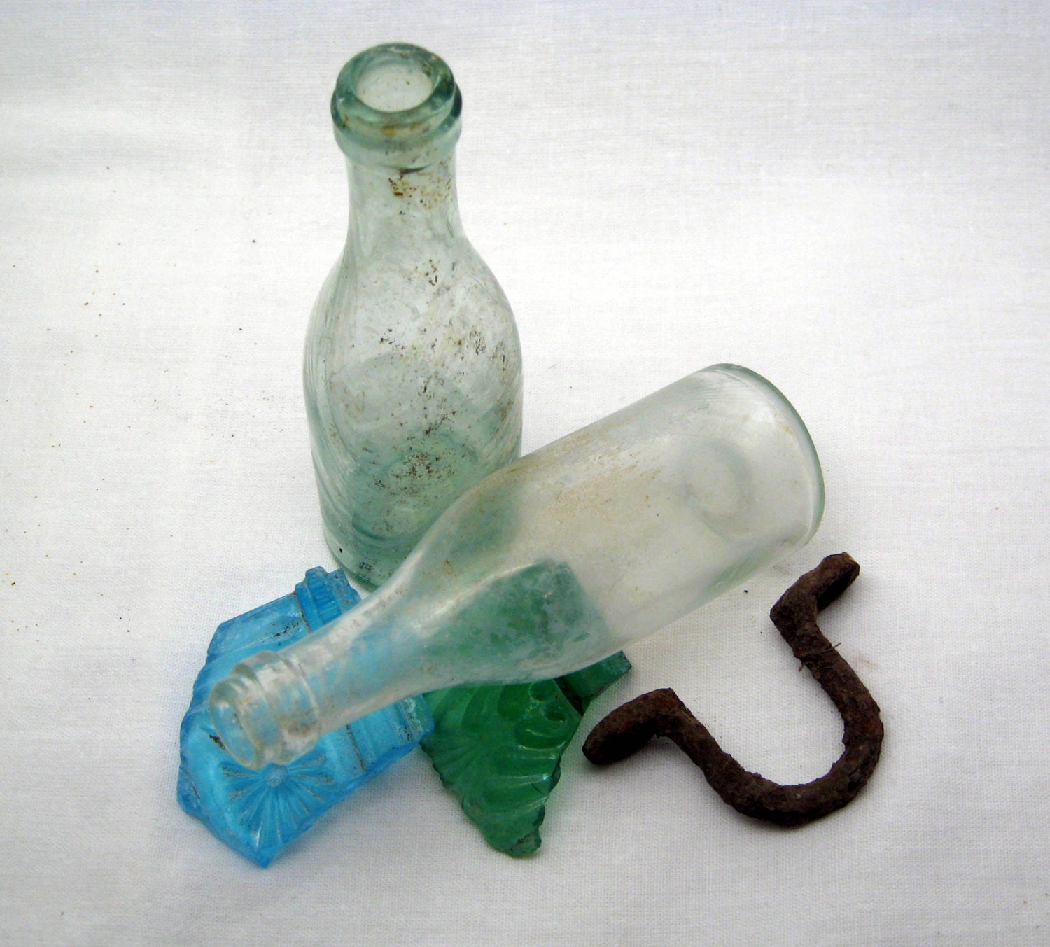 Mini Glass Wine Bottles Retro Style Small Liquor Clear Vintage Old ...