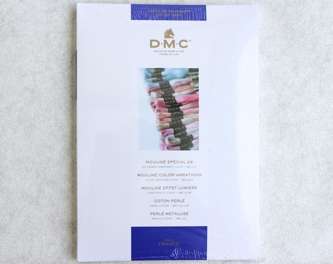 DMC Shade Card W100B- DMC Stranded Cotton Floss Shade Card (real Thread ...