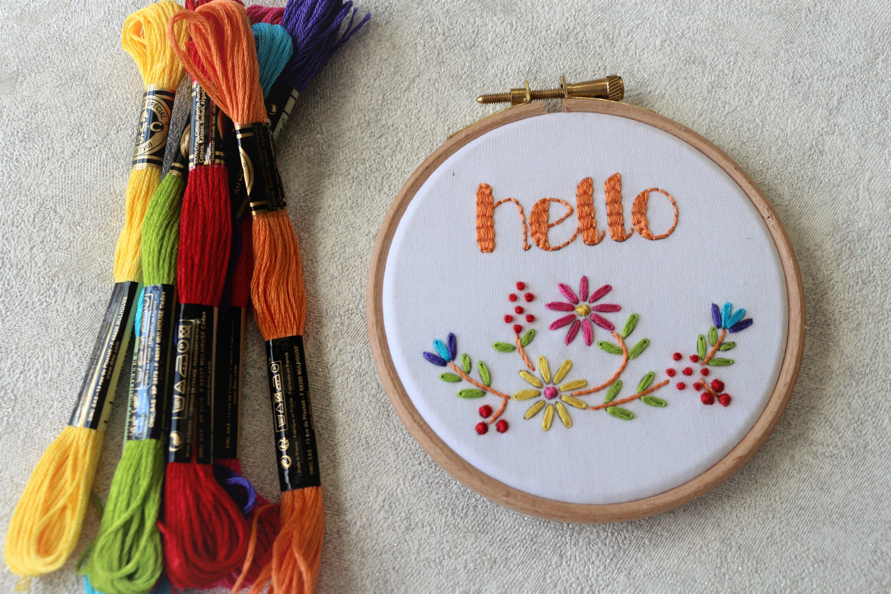 Hello Embroidery Kit Embroidery Kit Embroidery Kit Beginner | Etsy