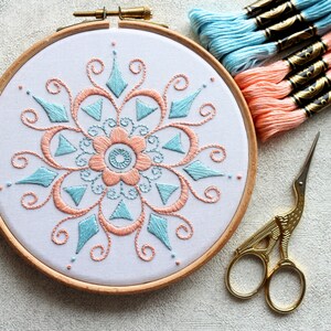 Mandala Embroidery Pattern- Embroidery Pattern- PDF Pattern- Beginner ...