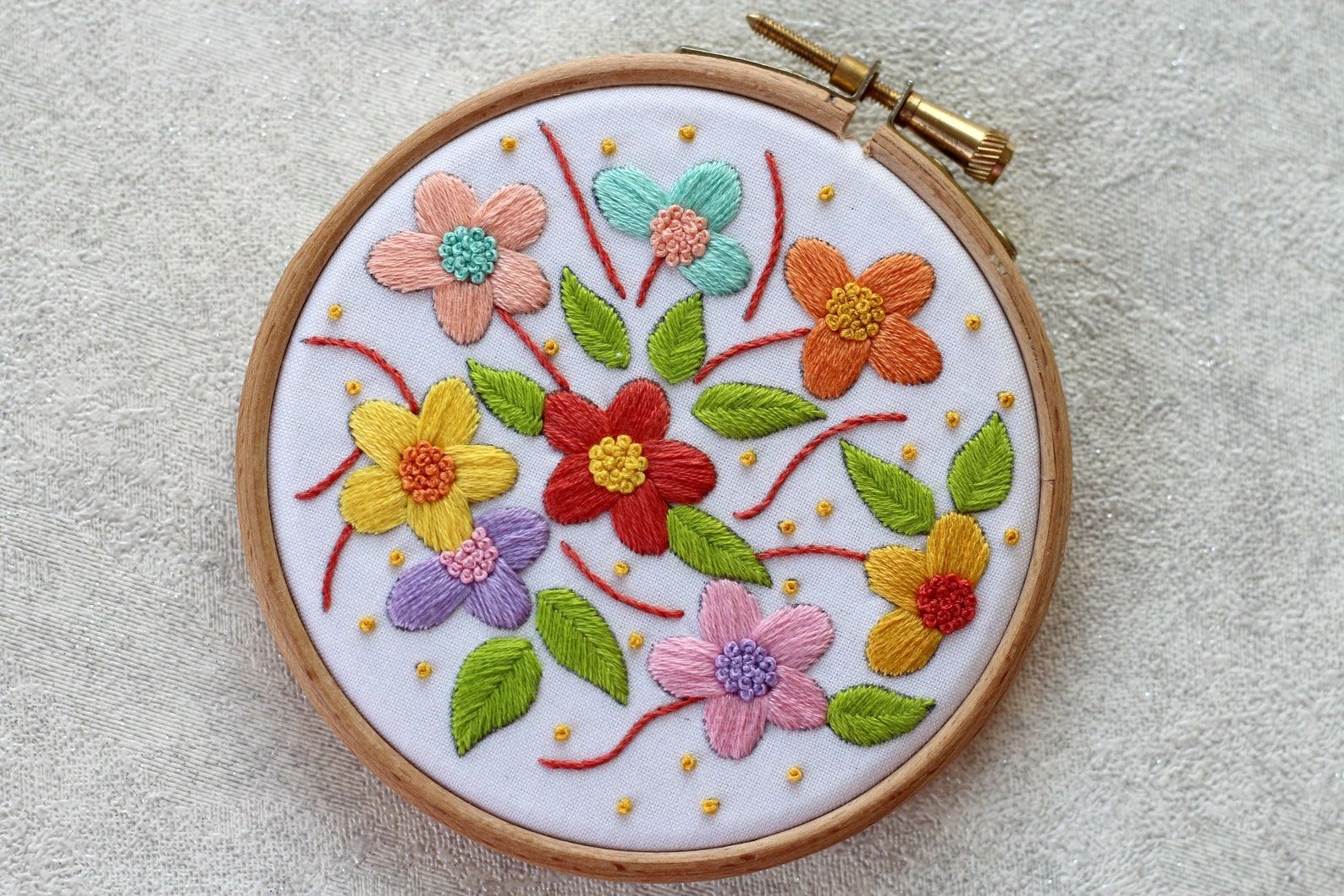 Floral Embroidery Kit Hand Embroidery Kit Embroidery Kit | Etsy