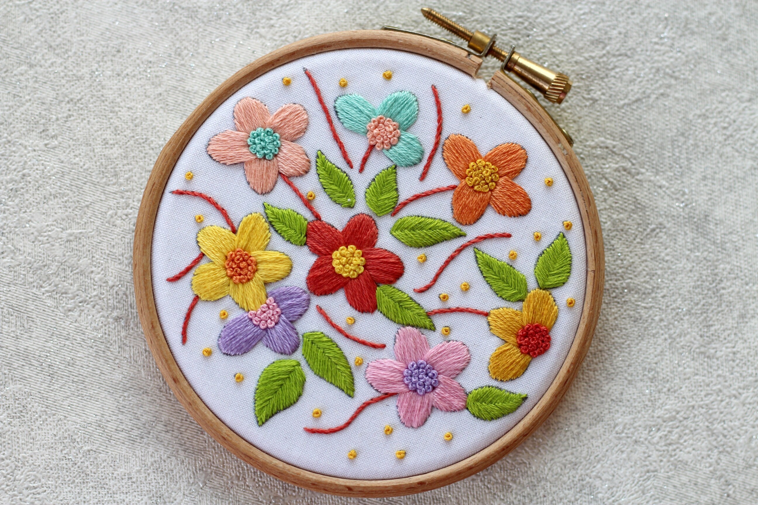 Floral Embroidery Kit Hand Embroidery Kit Embroidery Kit | Etsy