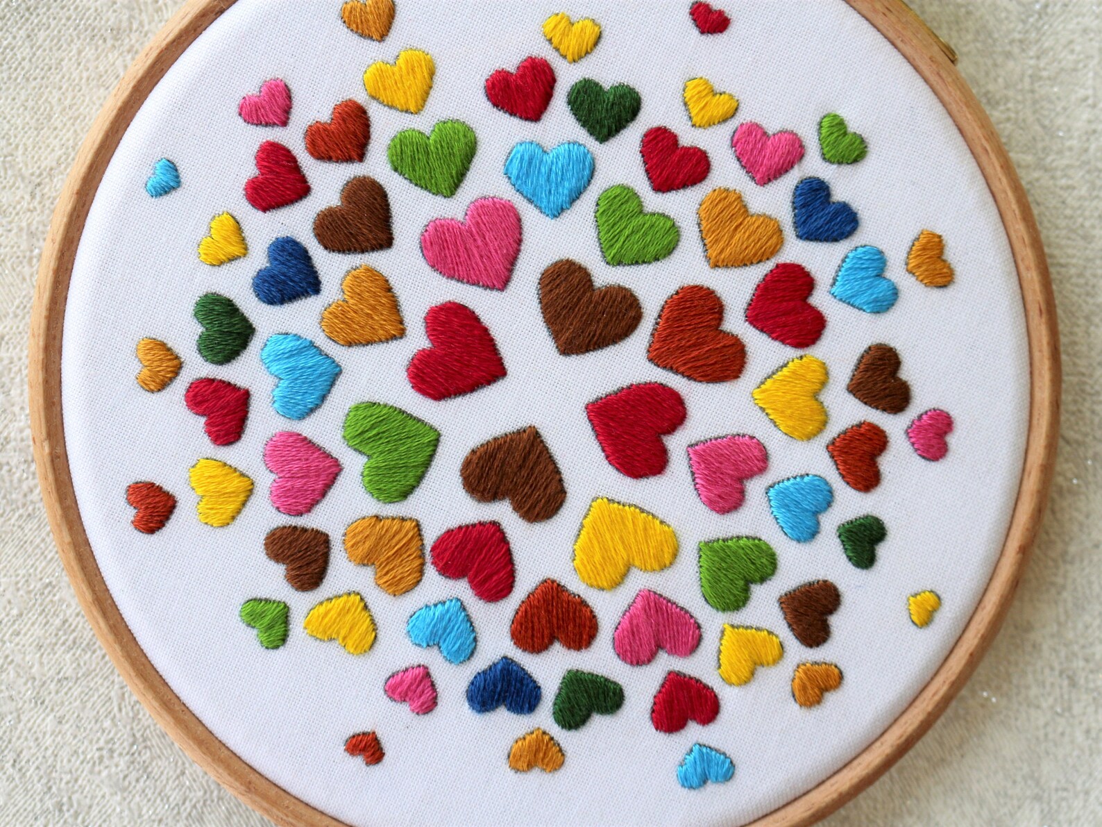Hearts Embroidery Pattern PDF Embroidery Pattern Beginner Embroidery ...
