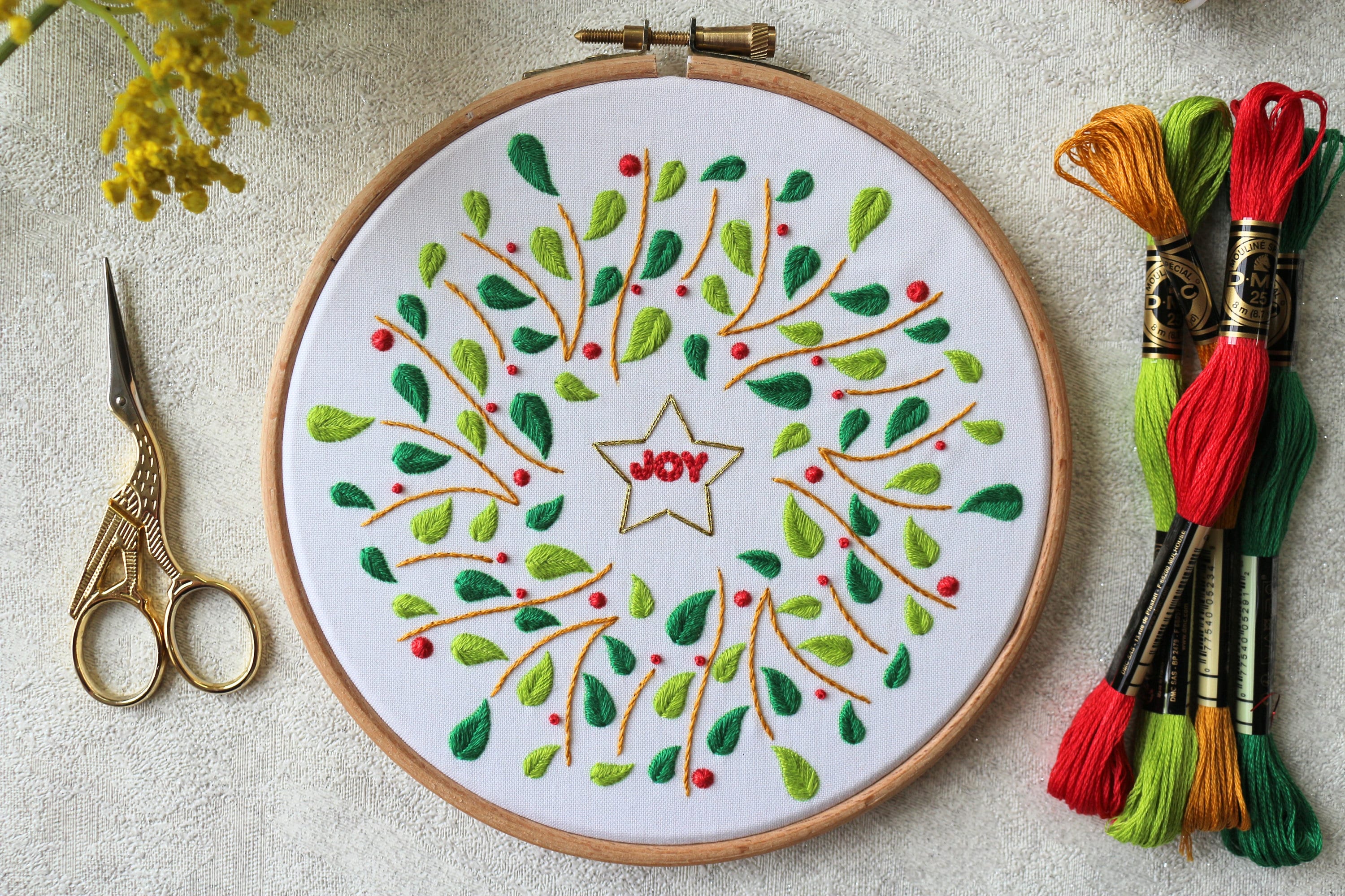 Joy Embroidery Pattern PDF Pattern Beginner Embroidery | Etsy