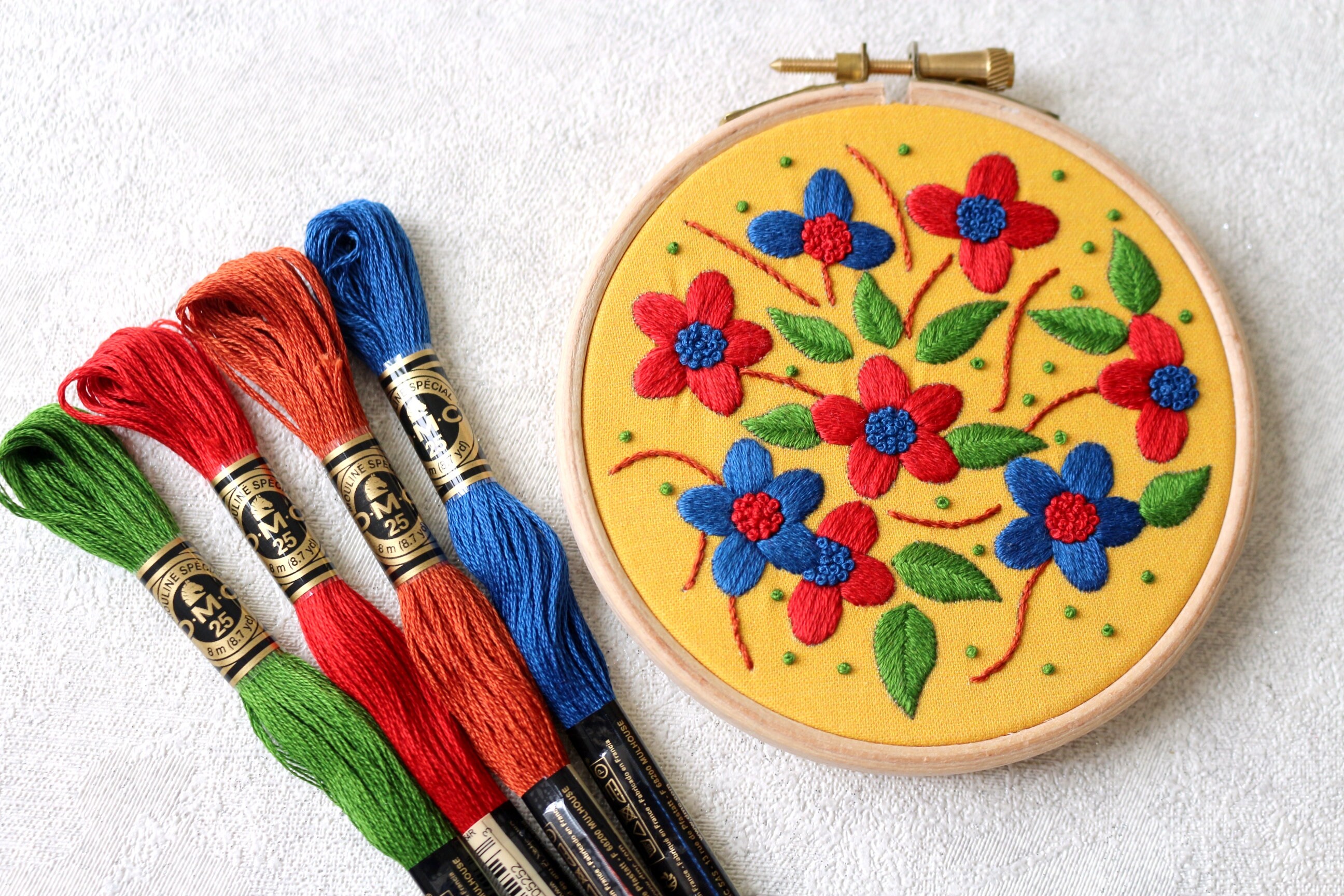 Floral Embroidery Pattern PDF Embroidery Pattern Embroidery | Etsy