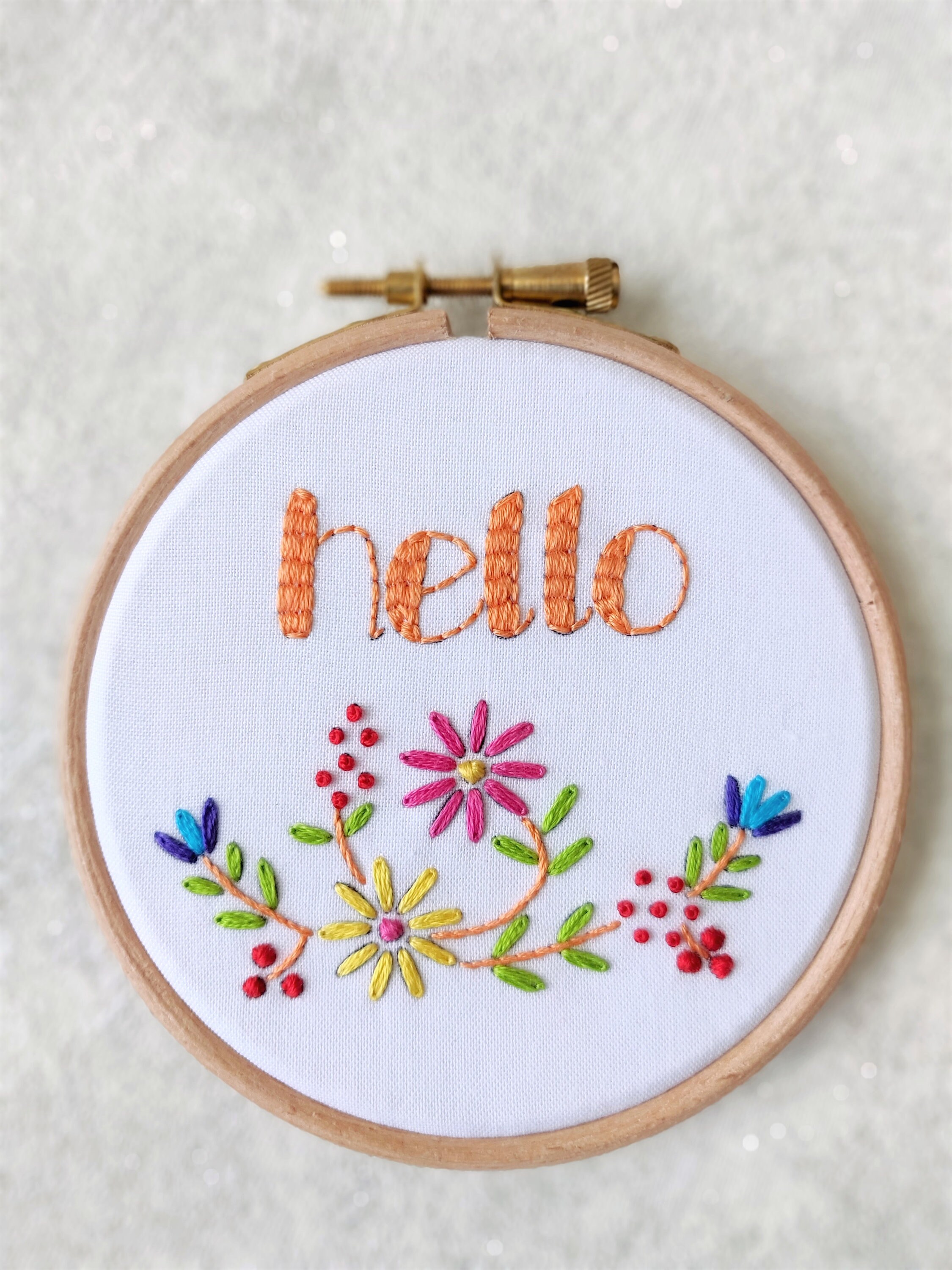 Hello Embroidery Kit Embroidery Kit Embroidery Kit Beginner | Etsy