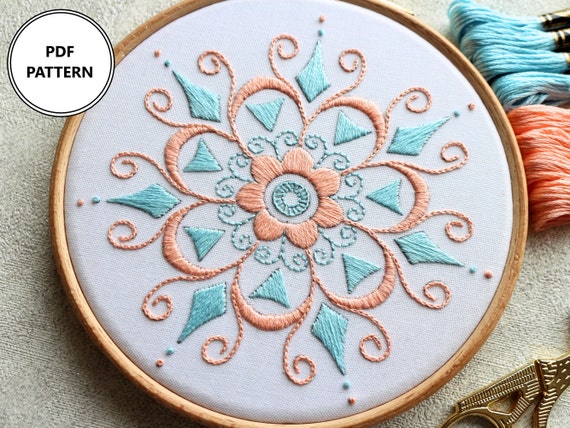 Mandala Embroidery Pattern Embroidery Pattern PDF Pattern - Etsy
