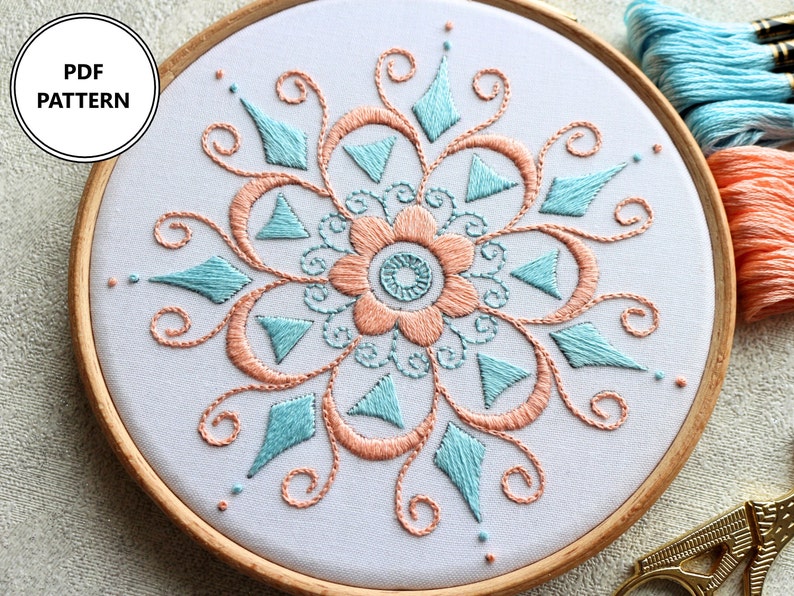 Mandala Embroidery Pattern Embroidery Pattern PDF Pattern - Etsy
