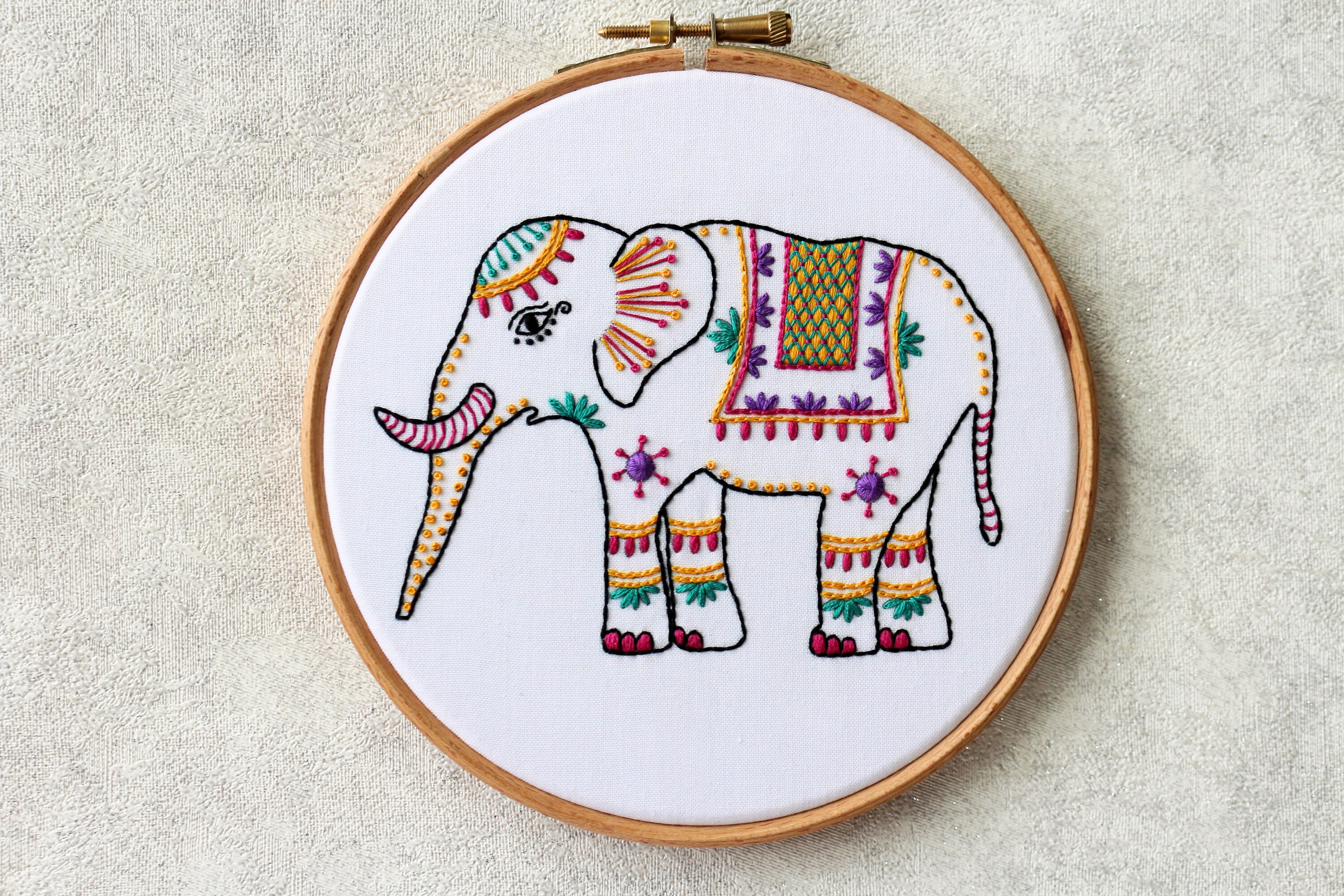 Elephant Embroidery Pattern PDF Embroidery Pattern Animal | Etsy