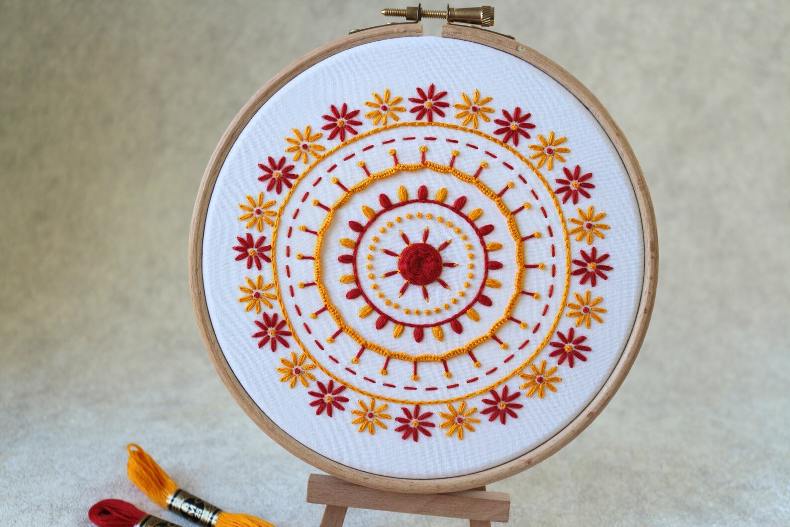 Floral Mandala Hand Embroidery Patterns Mandala Embroidery - Etsy