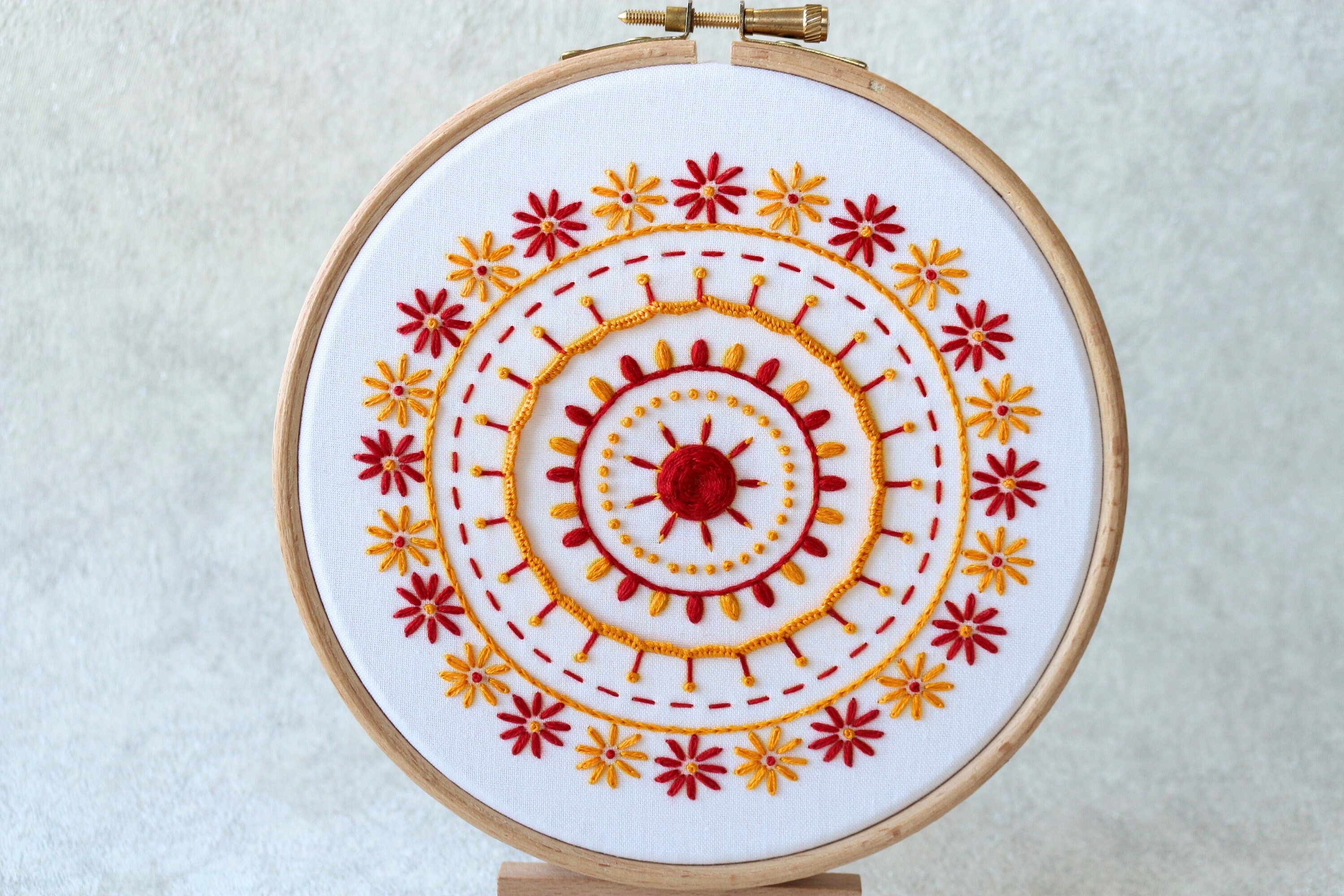 Floral Mandala Hand Embroidery Patterns Mandala Embroidery - Etsy Australia