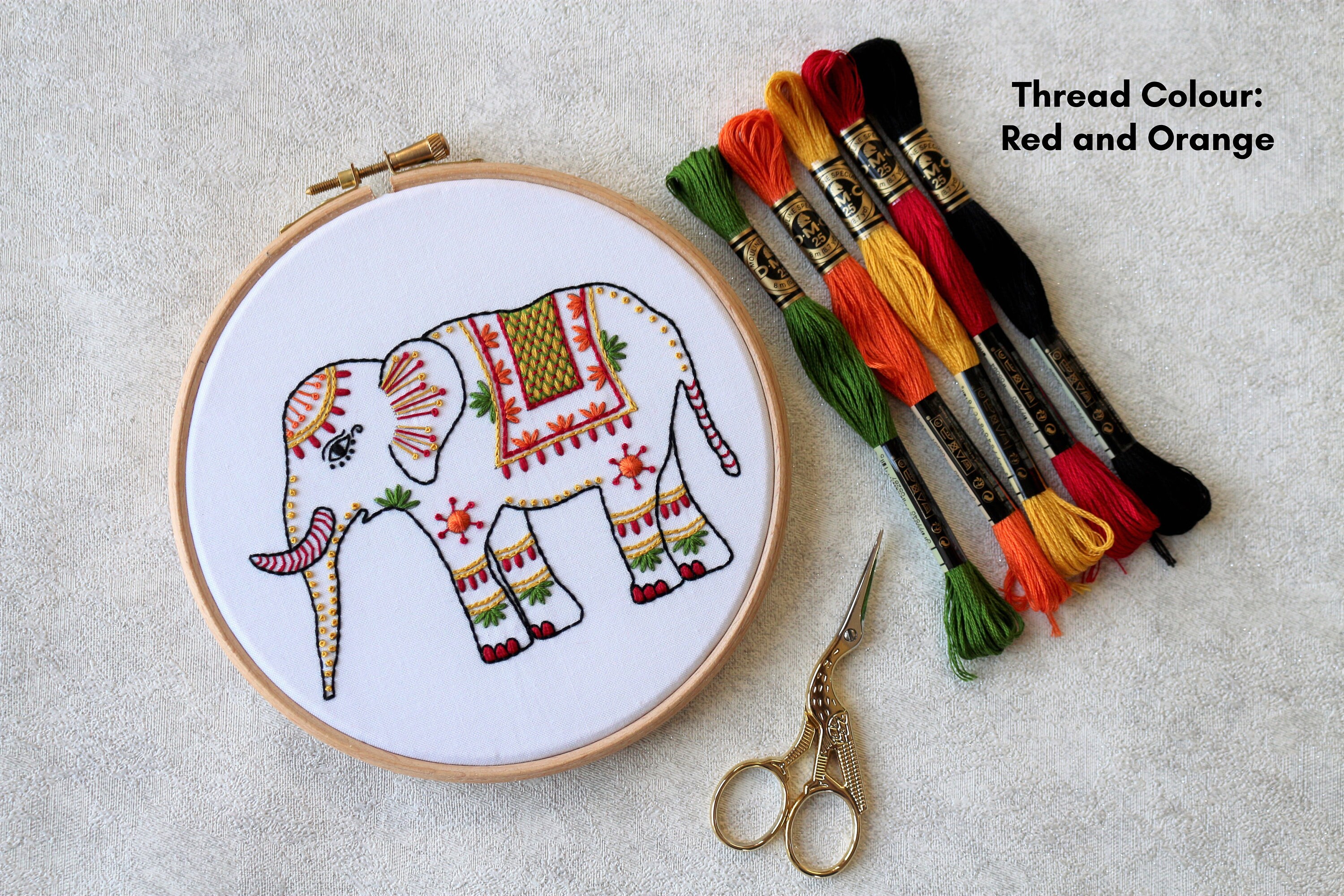 Elephant Embroidery Kit Embroidery Kit DIY Embroidery Kit - Etsy