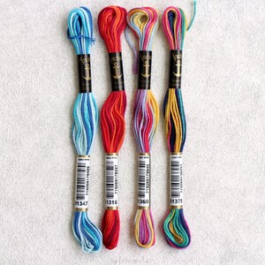 Anchor Multicolour Embroidery Thread Bundle- Set of 4 Skeins- Anchor ...