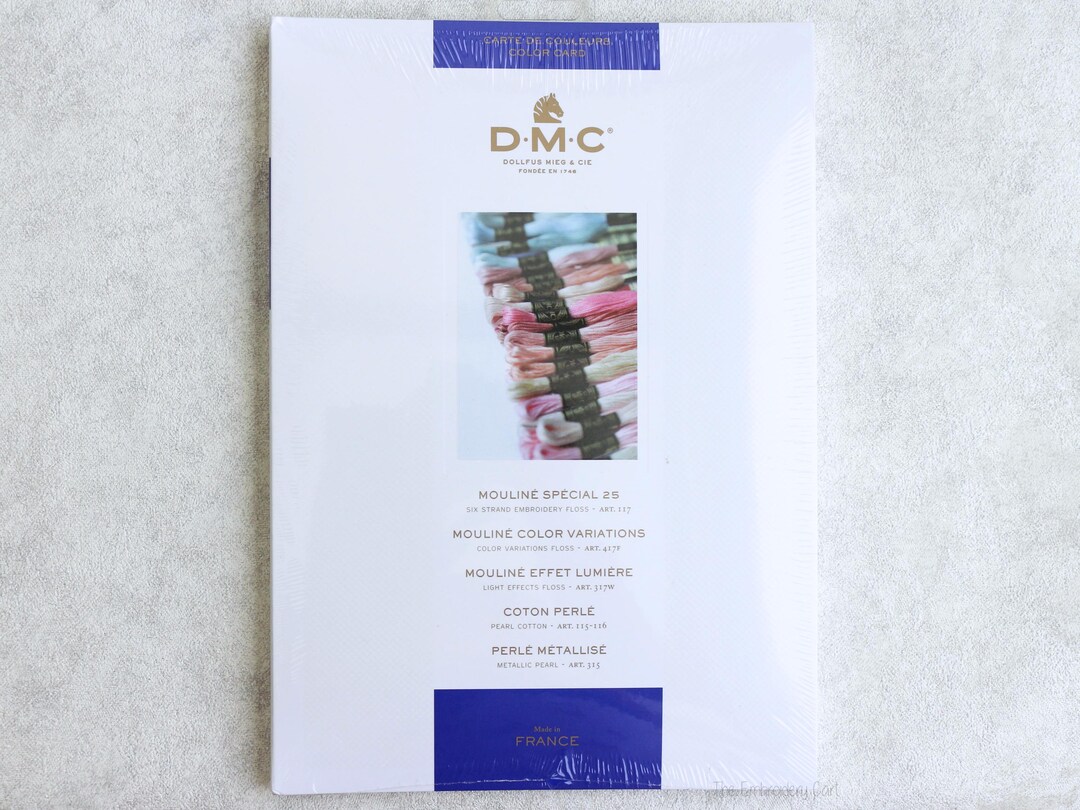 DMC Shade Card W100B- DMC Stranded Cotton Floss Shade Card (real Thread ...
