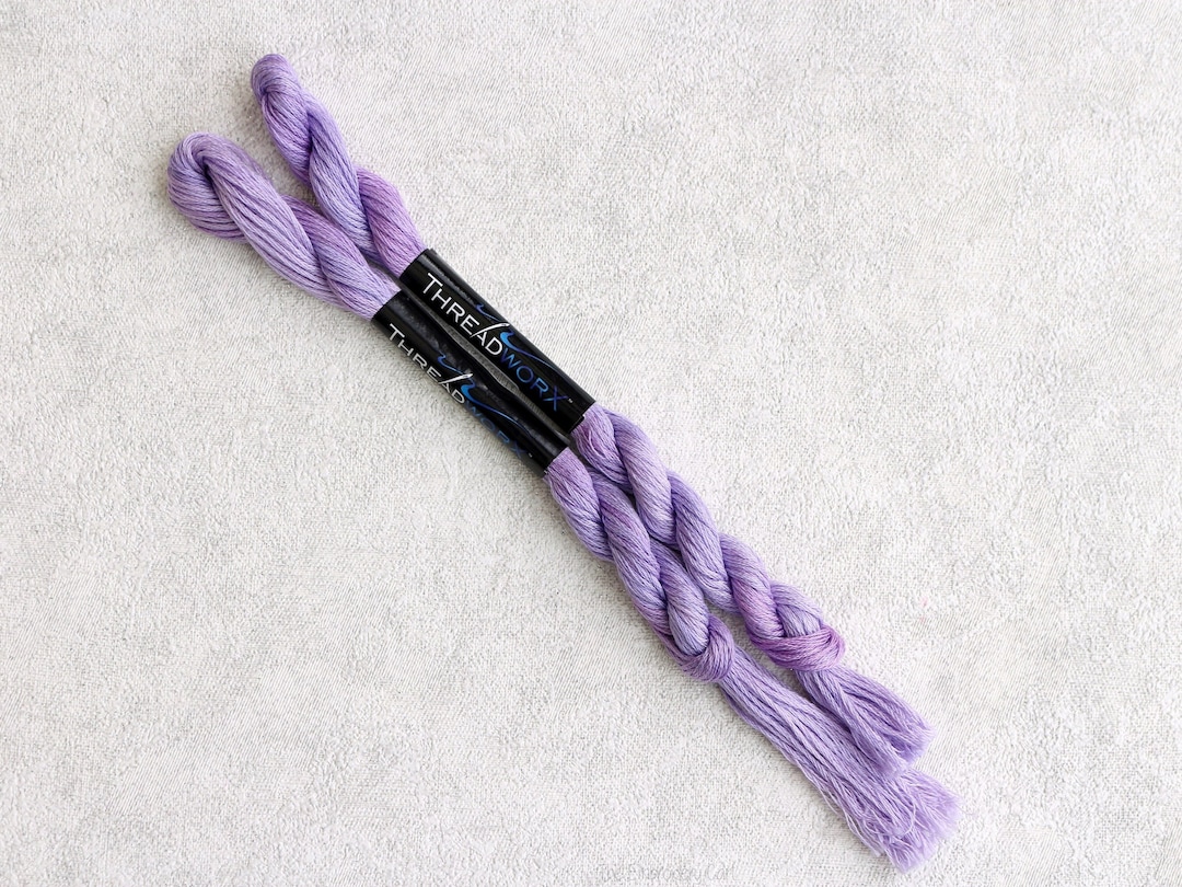 Threadworx Legacy 1128- Pastel Purple Variegated Floss- Purple ...