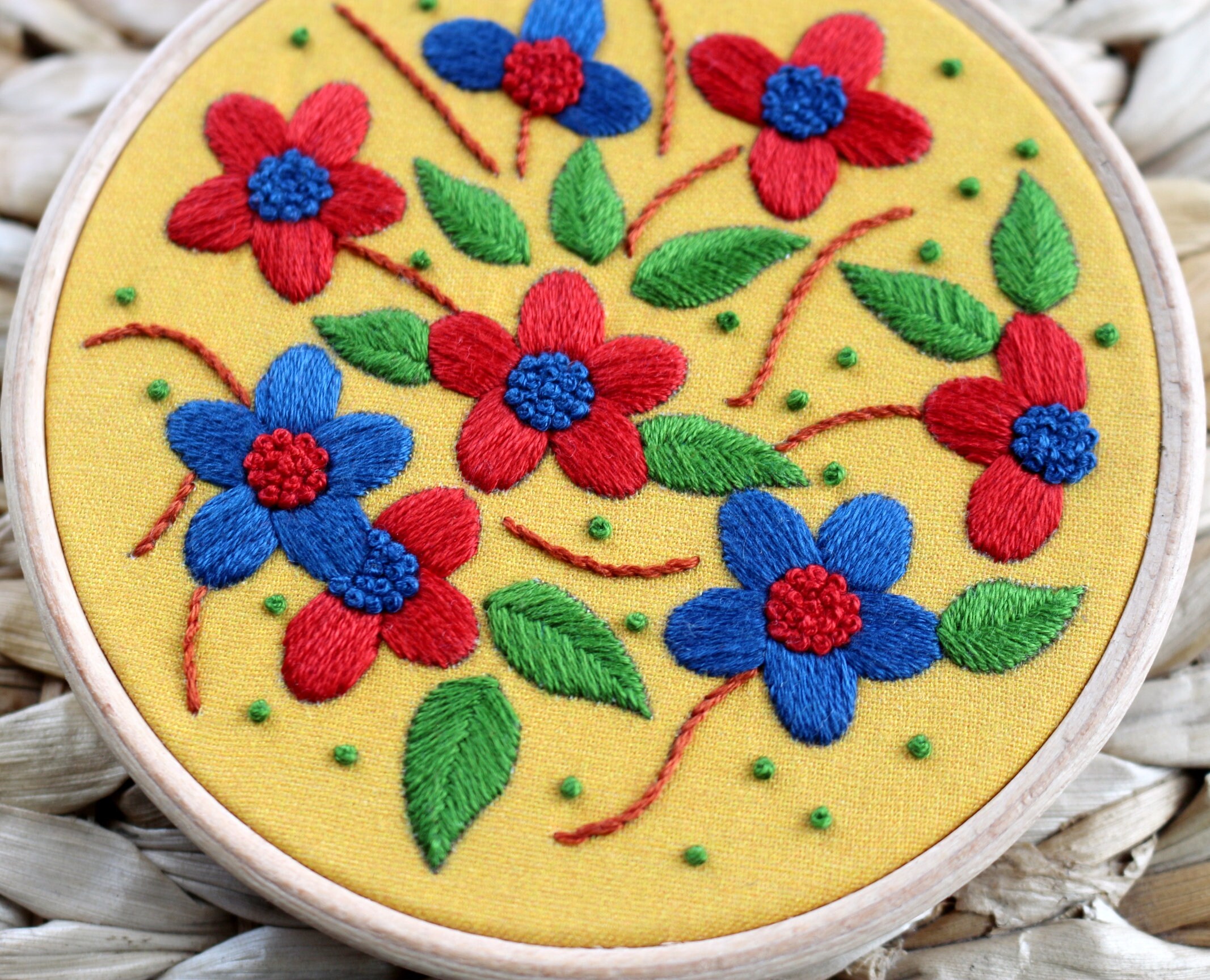 Floral Embroidery Pattern PDF Embroidery Pattern Embroidery - Etsy UK