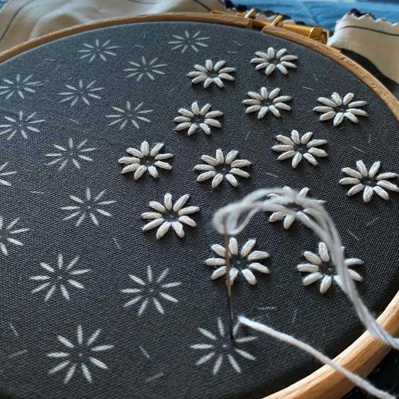 Daisy Embroidery Pattern PDF Pattern Beginner Embroidery - Etsy UK