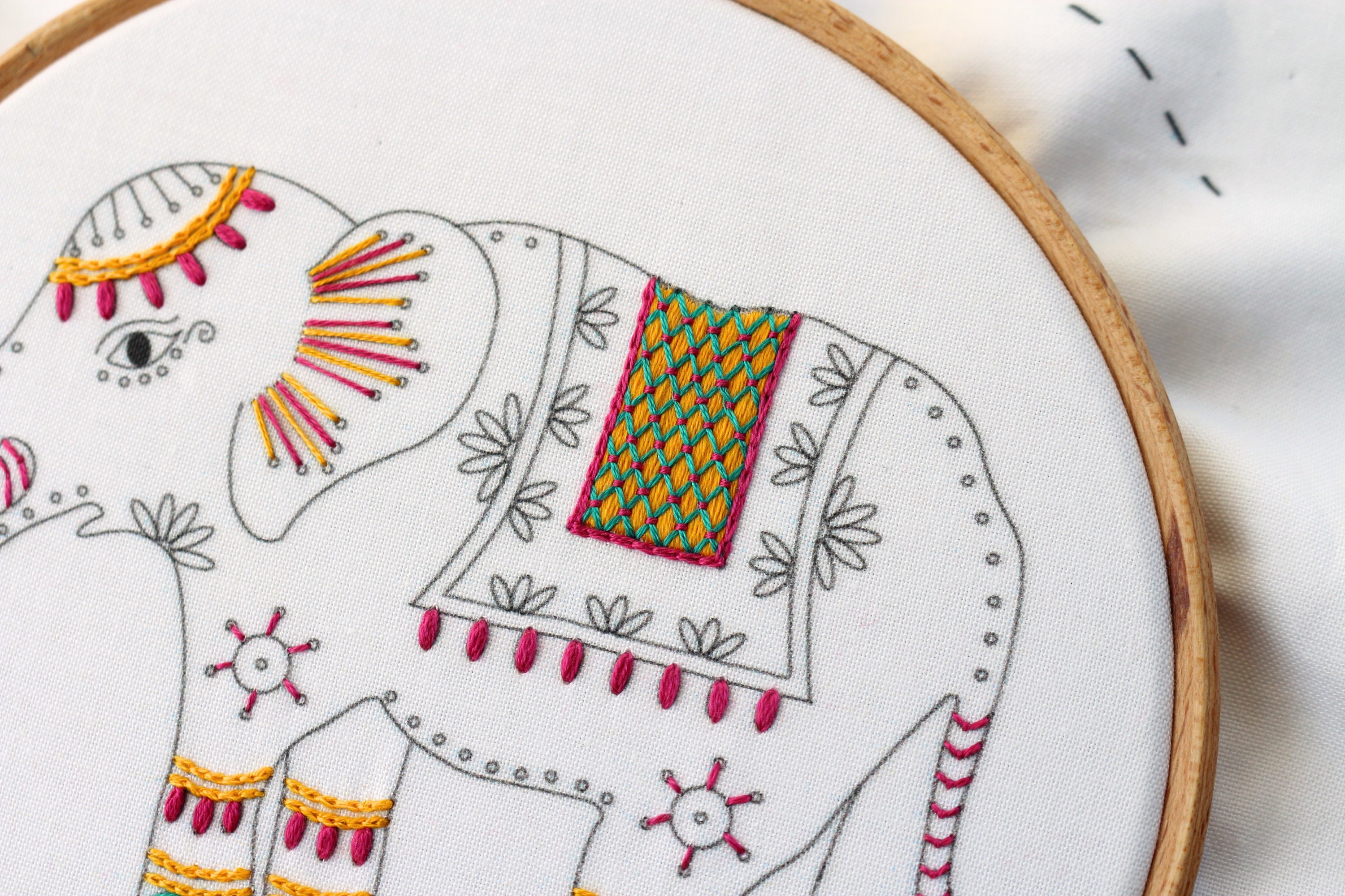 Elephant Embroidery Pattern PDF Embroidery Pattern Animal | Etsy