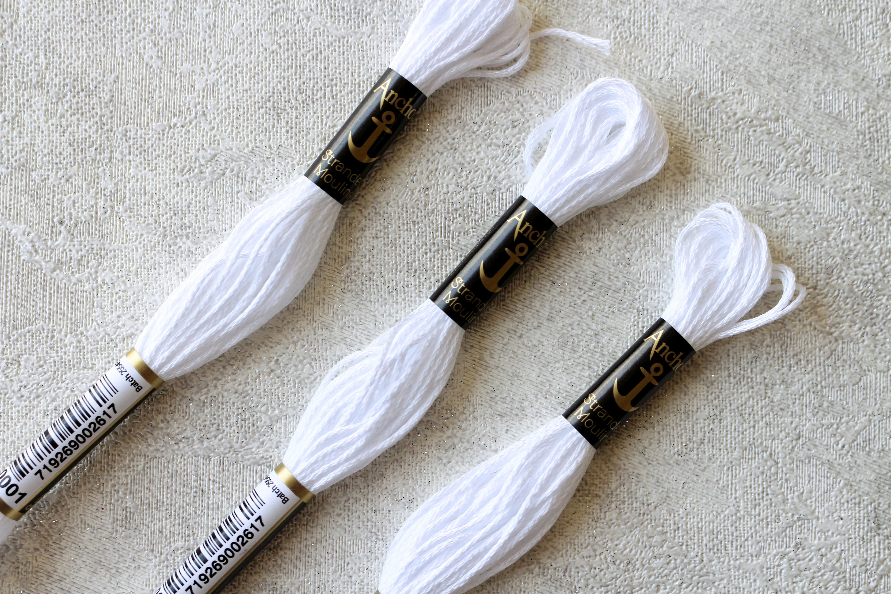 White Embroidery Thread- White Colours- Anchor Embroidery Thread- Set ...