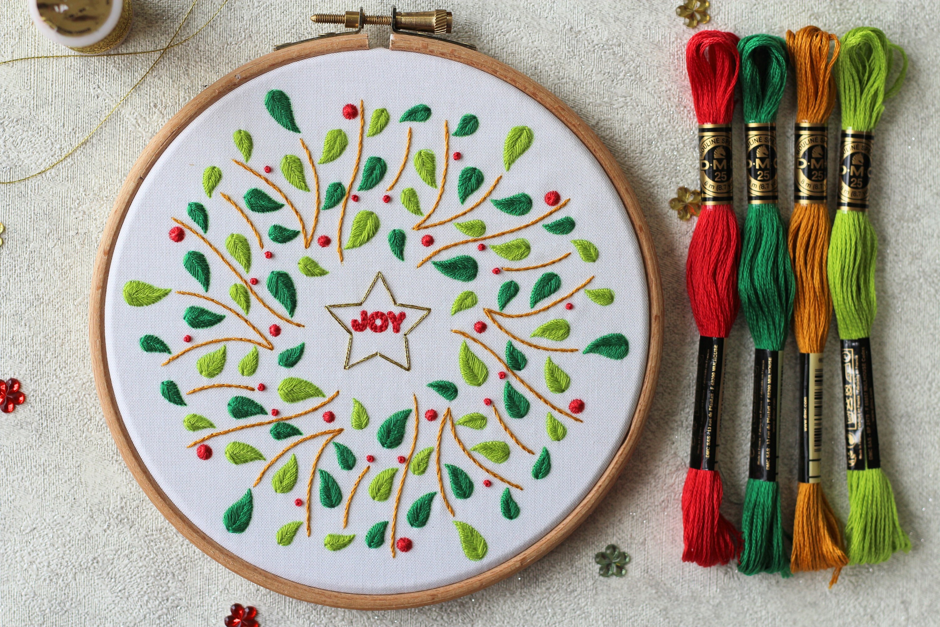Joy Embroidery Pattern PDF Pattern Beginner Embroidery | Etsy