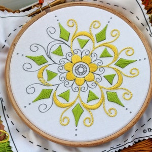 Mandala Embroidery Pattern- Embroidery Pattern- PDF Pattern- Beginner ...