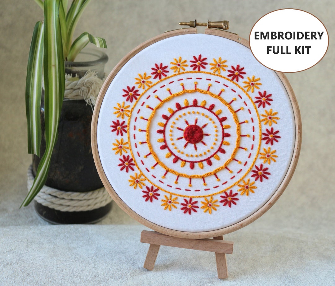 Mandala Embroidery Kit Mandala Embroidery Embroidery - Etsy