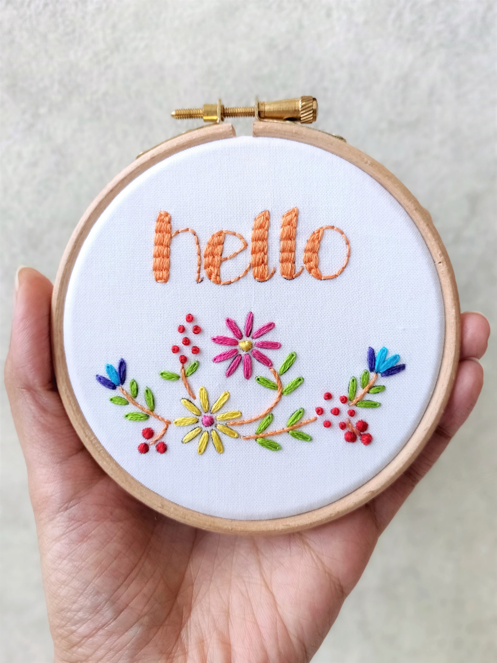 Hello Embroidery Kit Embroidery Kit Embroidery Kit Beginner | Etsy