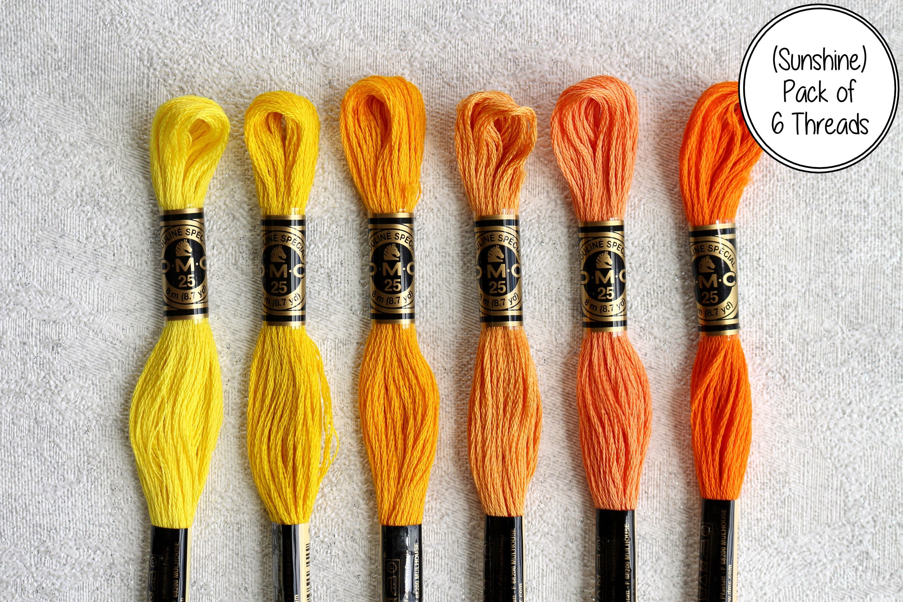 Sunshine Colours DMC Stranded Cotton Embroidery Thread Set - Etsy
