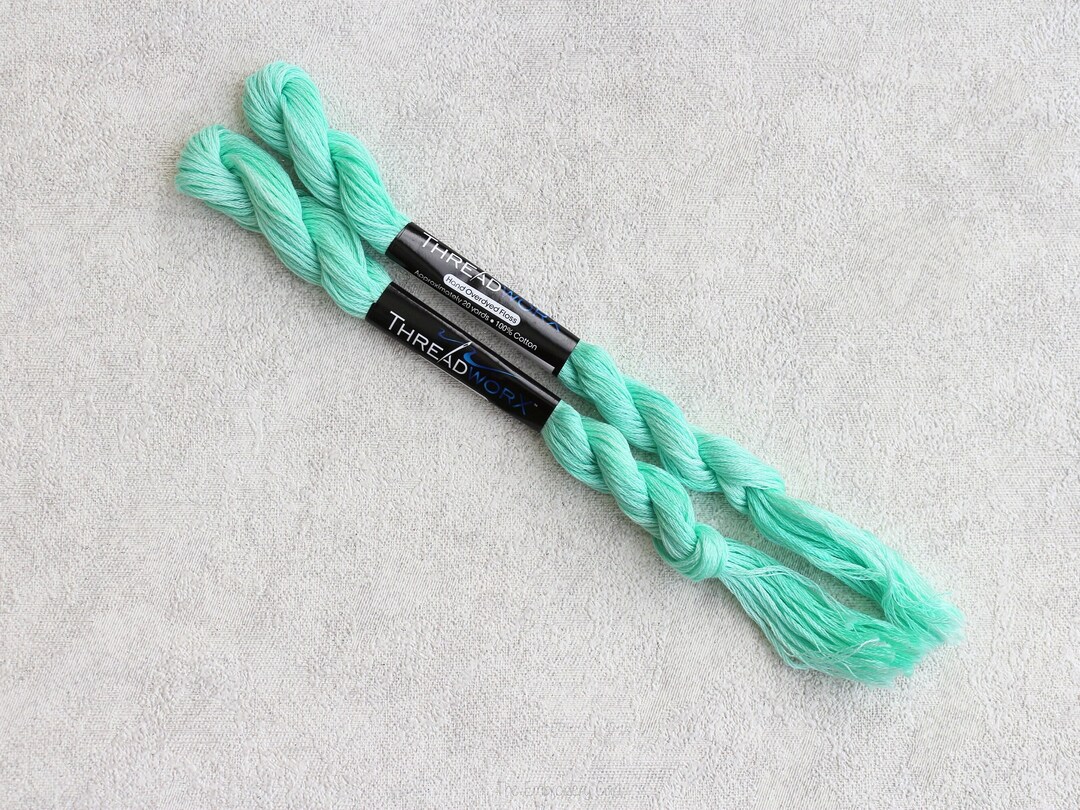 Threadworx Creme De Menthe 10571- Pastel Green Variegated Floss- Light ...
