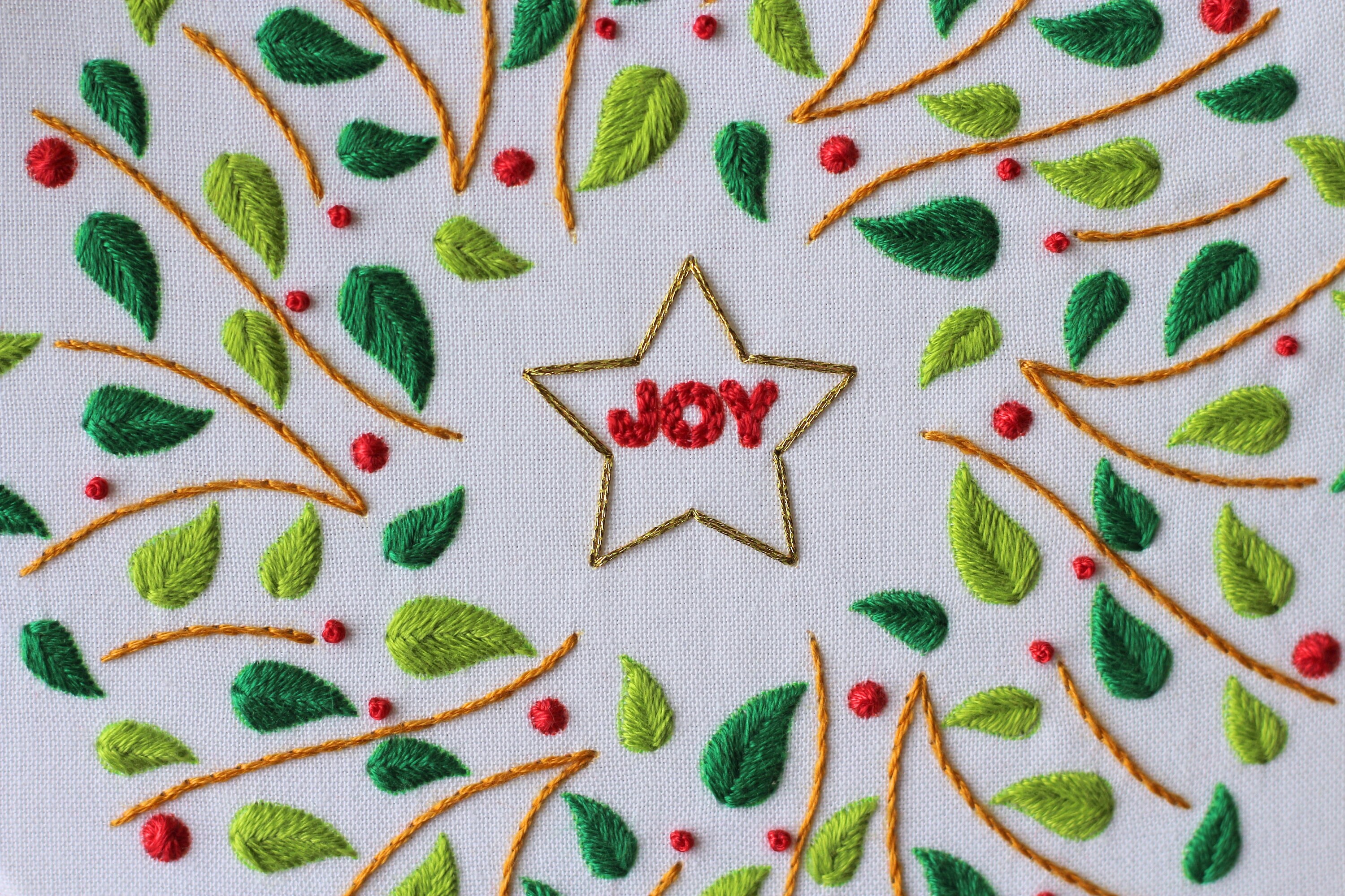 Joy Embroidery Pattern PDF Pattern Beginner Embroidery | Etsy