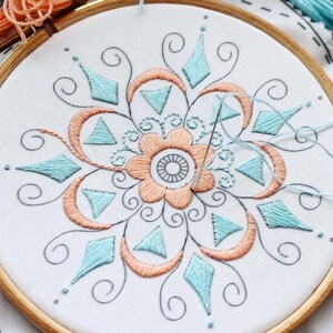 Mandala Embroidery Pattern- Embroidery Pattern- PDF Pattern- Beginner ...