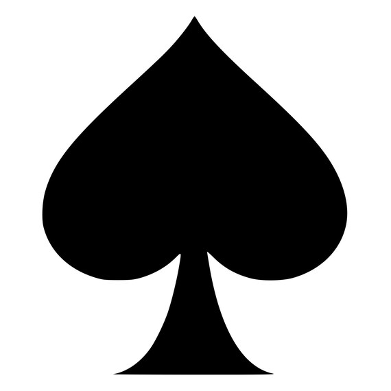 Spades Suit Rubber Stamp Mounted Wood Block Art Stamp | Etsy